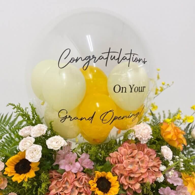 Sunshine Soirée Congratulation Stand – The Hot Air Theory